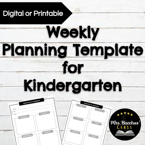 Weekly Planning Template for Kindergarten Teachers » Mrs. Bacchus' Class